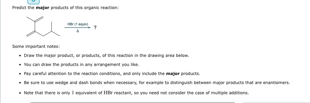 Solved Predict the major products of this organic reaction: | Chegg.com