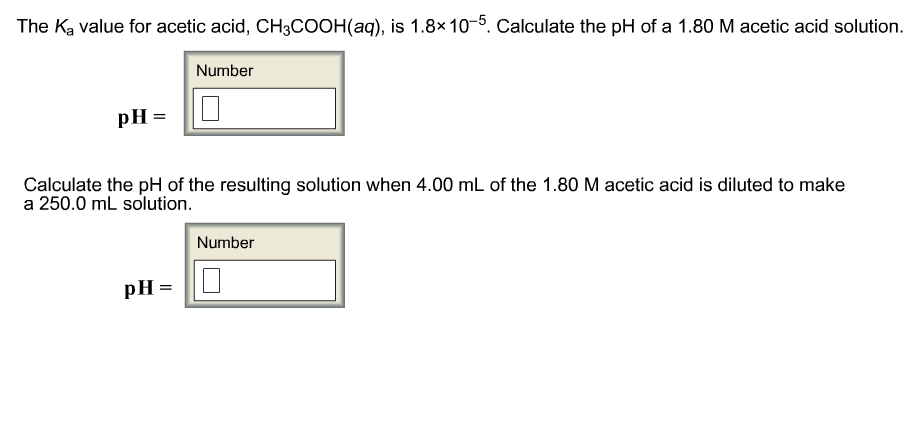 Solved The Ka value for acetic acid, CH3COOH(aq), is 1.8× | Chegg.com