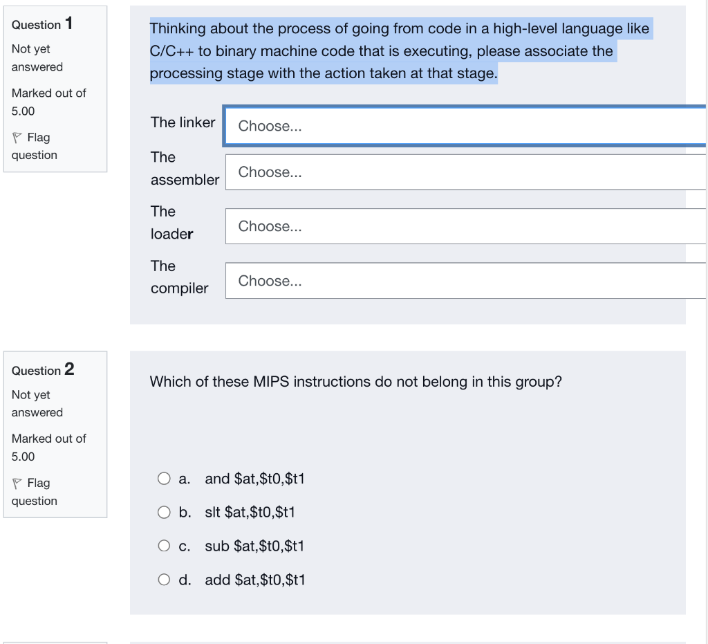 Solved Thinking about the process of going from code in a | Chegg.com