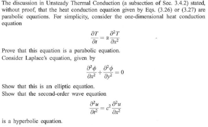 Solved The discussion in Unsteady Thermal Conduction (a | Chegg.com