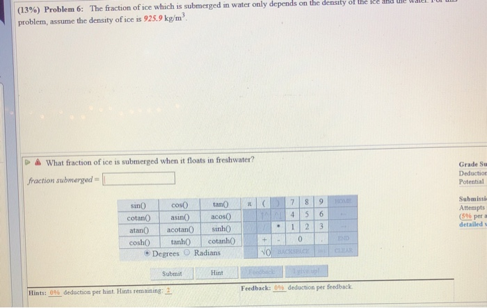 Solved depends the the and (13%) Problem 6: The fraction | Chegg.com