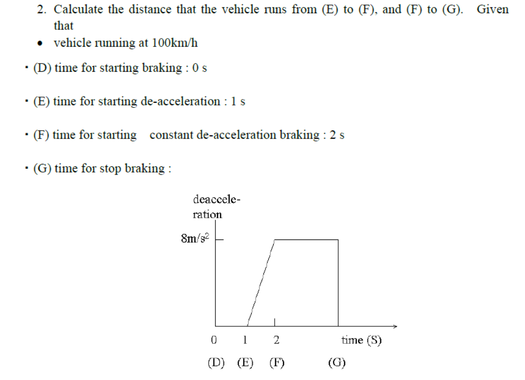 Solved 2. Calculate the distance that the vehicle runs from | Chegg.com