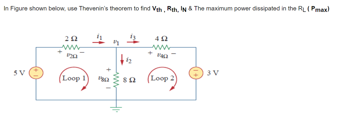 Solved For the circuit below : Use Thevenin's theorem to | Chegg.com