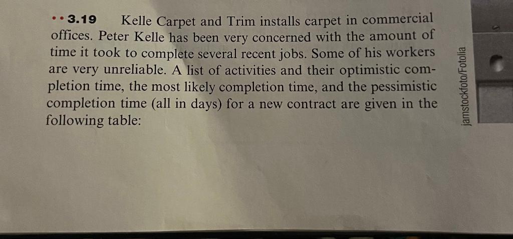 Solved a) Determine the expected completion time and | Chegg.com