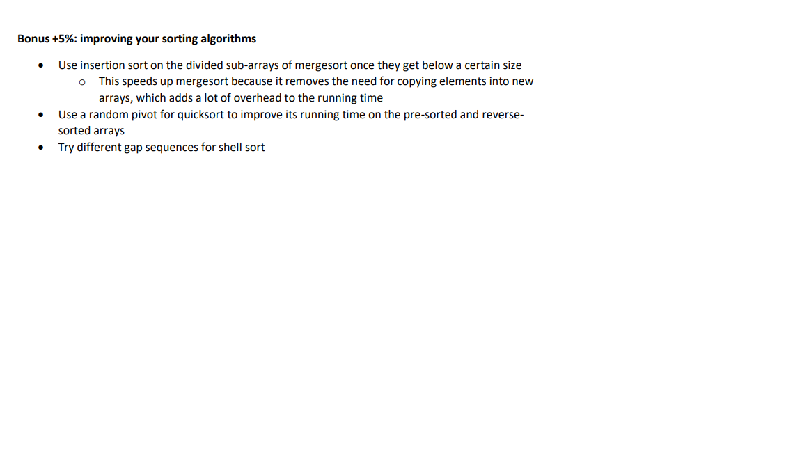 Solved Algorithms Insertion Sort Shell Sort Mergesort