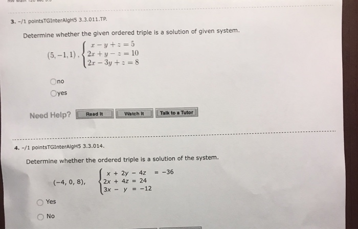 Solved 3. -/1 pointsTGInterAlgHS 3.3.011.TP. Determine | Chegg.com