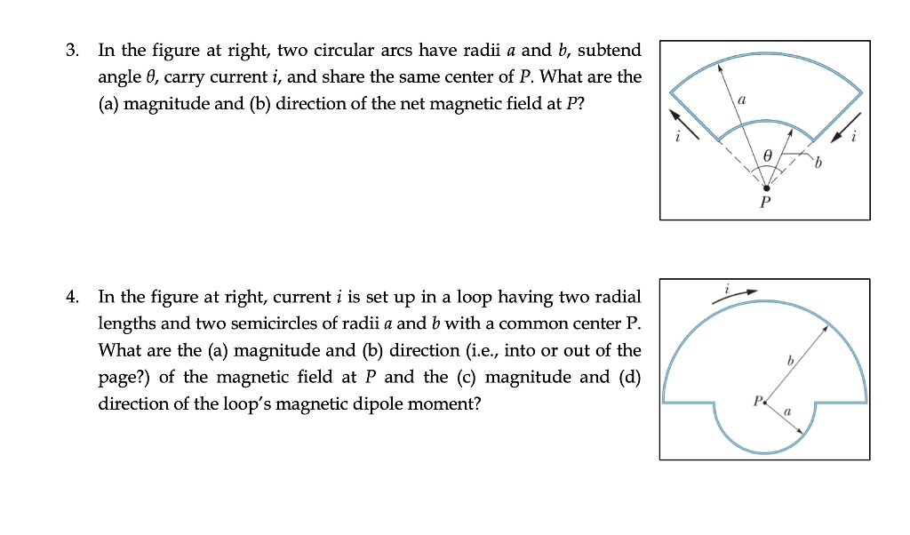 Solved 3. In the figure at right, two circular arcs have | Chegg.com