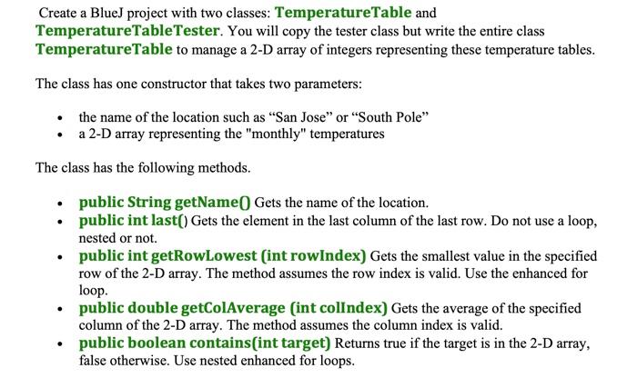 Solved Create a Blue) project with two classes: | Chegg.com