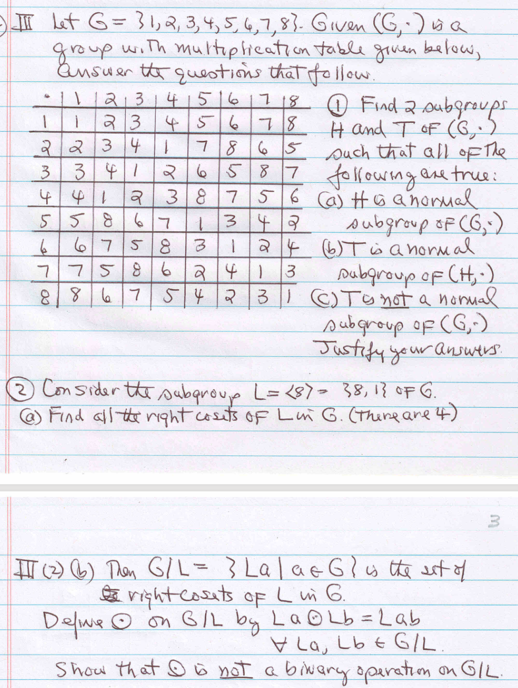 Solved Definition of normal subgroup: Let (G,.) be a group, | Chegg.com