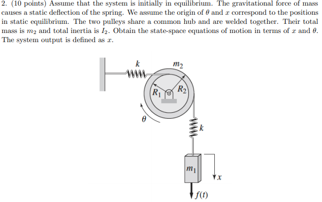 Solved 2. (10 points) Assume that the system is initially in | Chegg.com