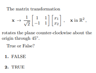 Solved Determine the Standard Matrix for the transformation | Chegg.com