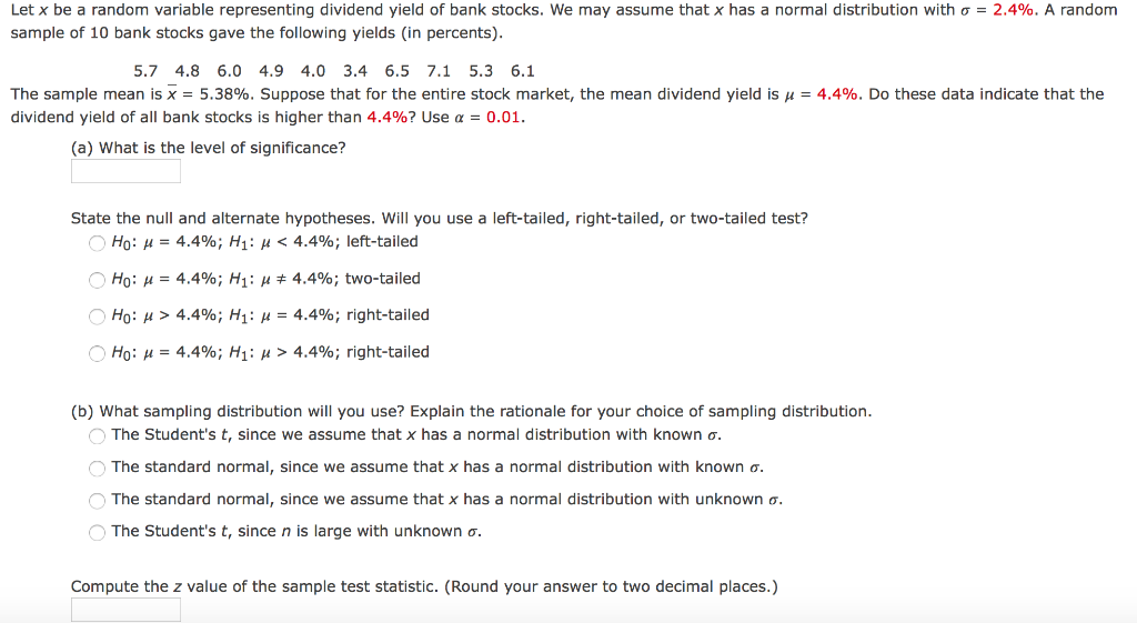 Solved Let x be a random variable representing dividend | Chegg.com