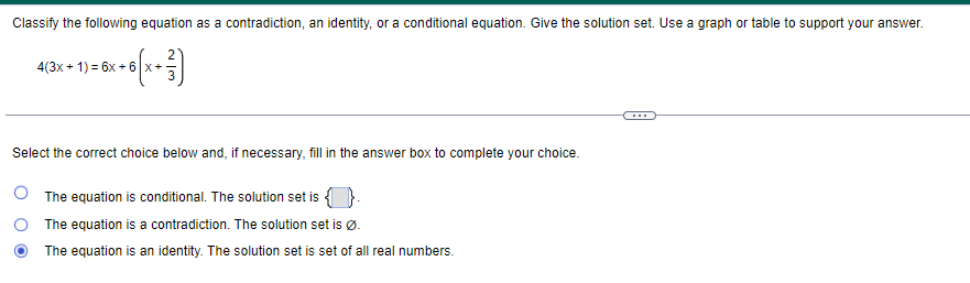 Solved Classify the following equation as a contradiction, | Chegg.com