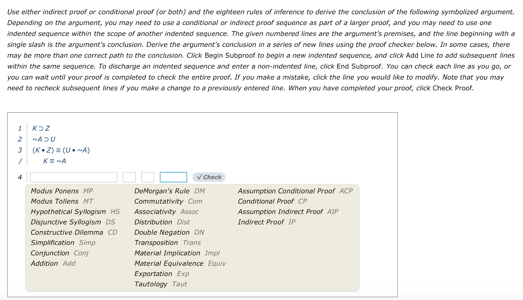Solved Use either indirect proof or conditional proof (or | Chegg.com