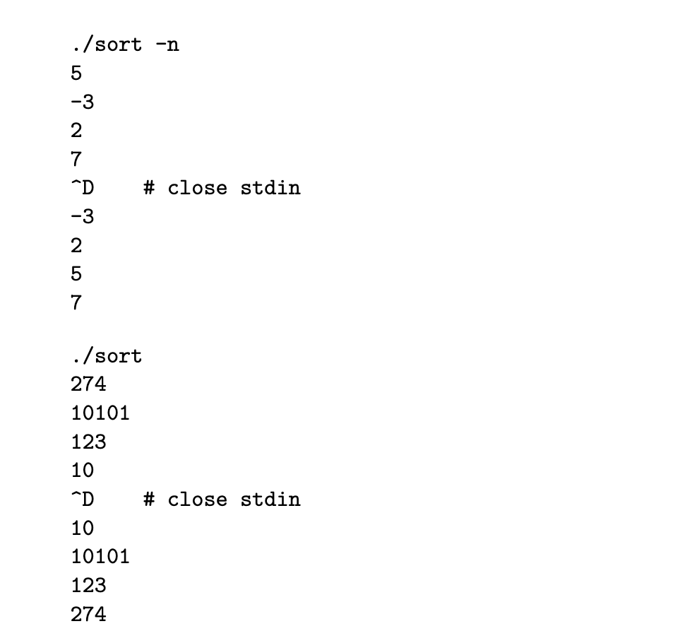 Solved Sortc Write A Program That Reads From Stdin And 0074