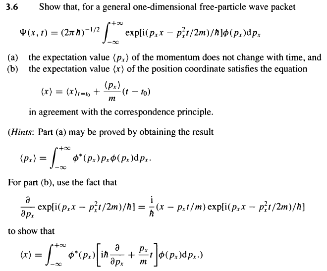 Solved 3 6 Show That For A General One Dimensional