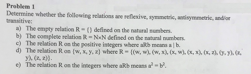 Solved *Discrete Mathematics* Determine whether the | Chegg.com