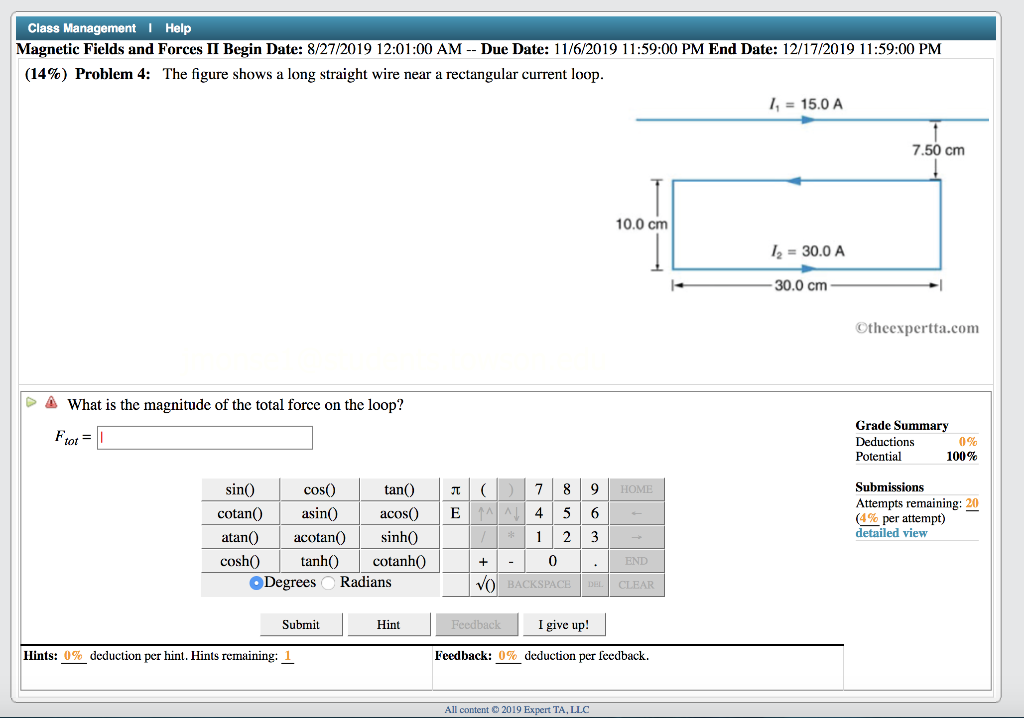 Solved Class Management Help Magnetic Fields and Forces II | Chegg.com