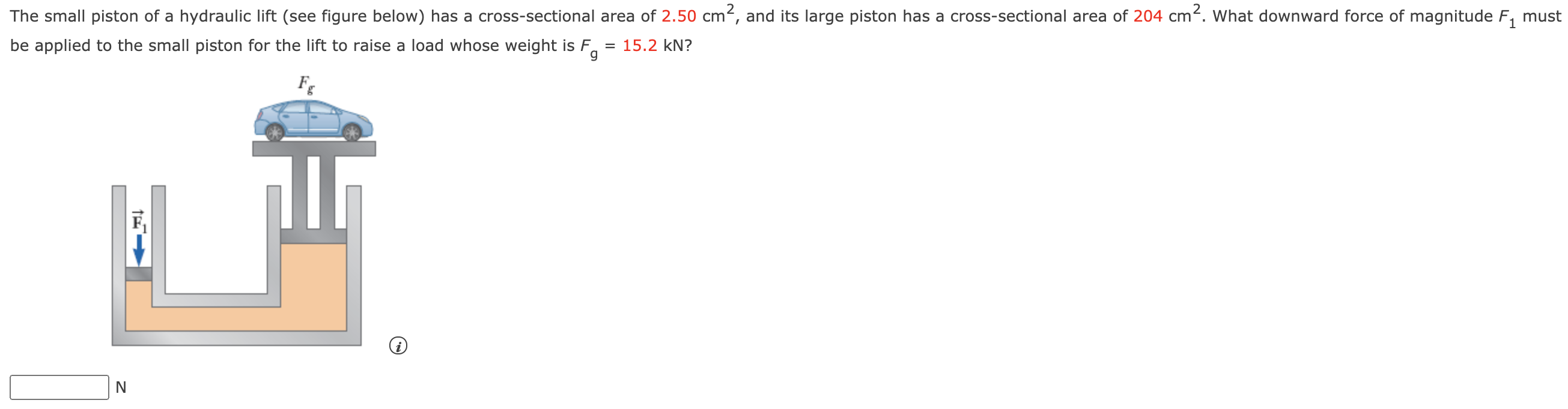 Solved must The small piston of a hydraulic lift (see figure | Chegg.com
