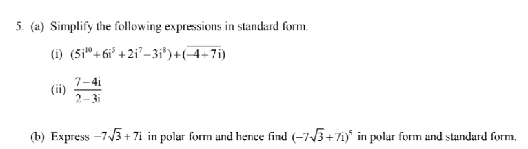 Solved 5. (a) Simplify the following expressions in standard | Chegg.com