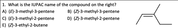 Solved What is the IUPAC name of the compound on the | Chegg.com