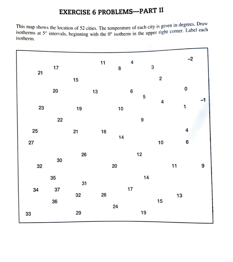 Solved EXERCISE 6 PROBLEMS-PART II This map shows the | Chegg.com