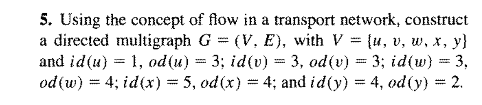 5. Using the concept of flow in a transport network, | Chegg.com
