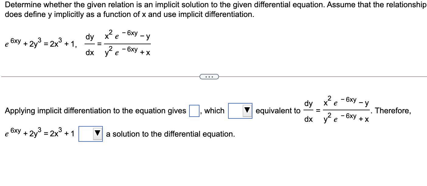 Solved Determine Whether The Given Relation Is An Implicit