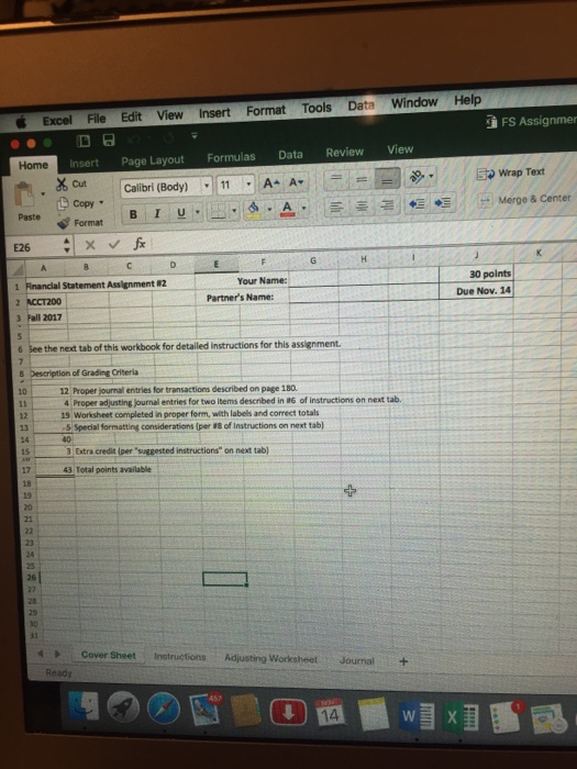 Solved Excel File Edit View Insert Format Tools Data Window 