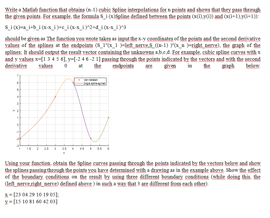 Solved Write a Matlab function that obtains (n-1) cubic | Chegg.com