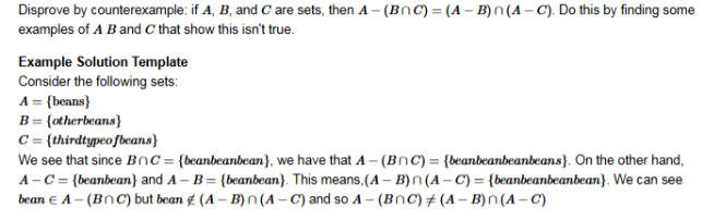 Solved Disprove by ﻿counterexample: if A,B, ﻿and C ﻿are | Chegg.com