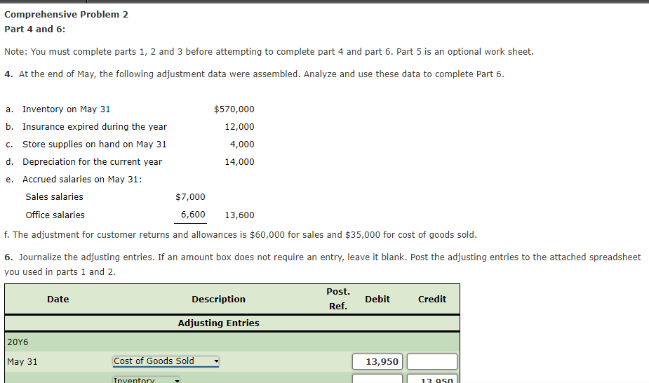 I need both parts. I know I filled in the one I do | Chegg.com