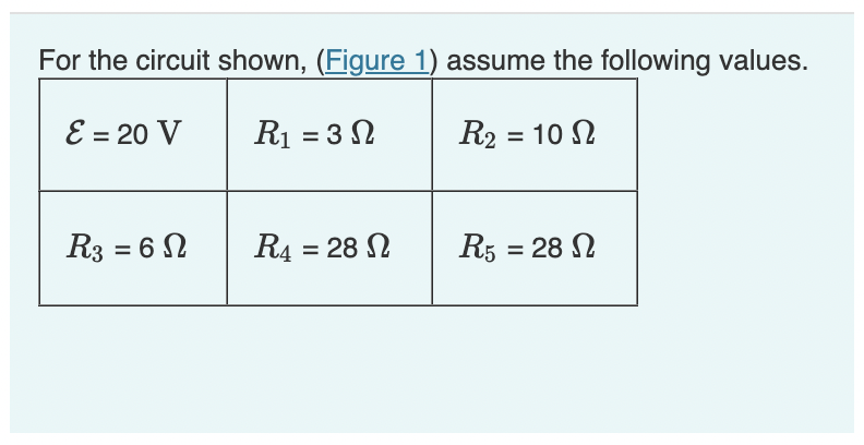 Solved For the circuit shown, (Figure 1) assume the | Chegg.com