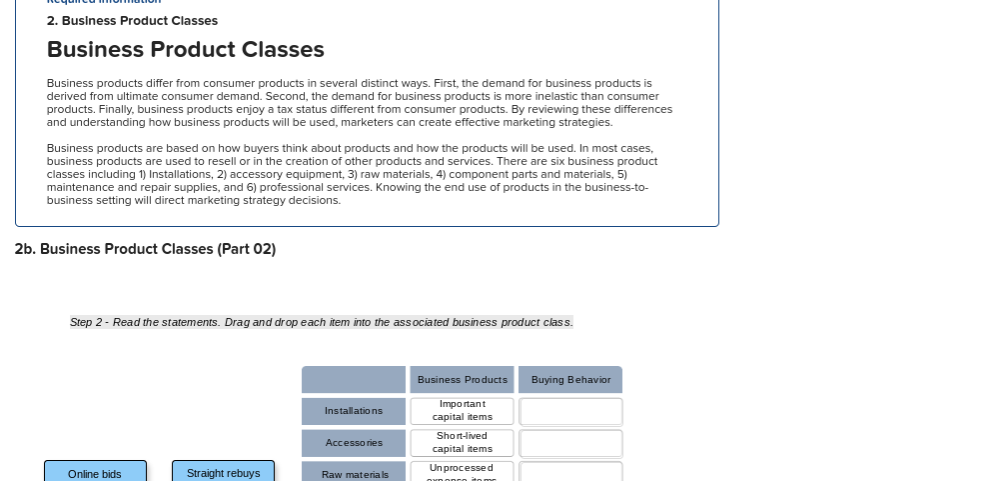 Solved 2. Business Product Classes Business Product Classes | Chegg.com