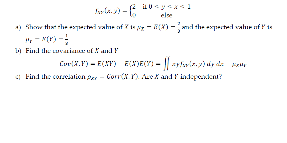 Solved else a) Show that the expected value of X is ?,-E(X) | Chegg.com