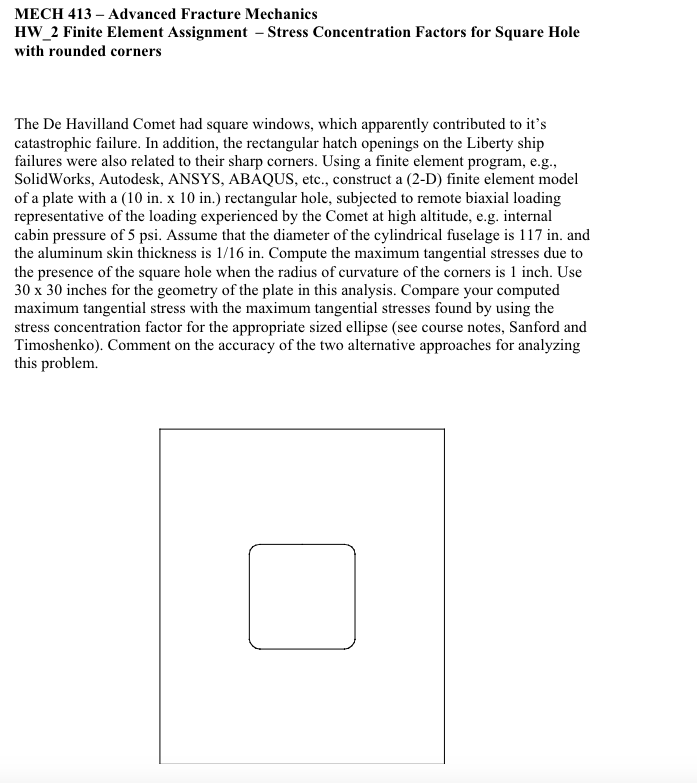 Solved HW_2 ﻿Finite Element Assignment - ﻿Stress | Chegg.com