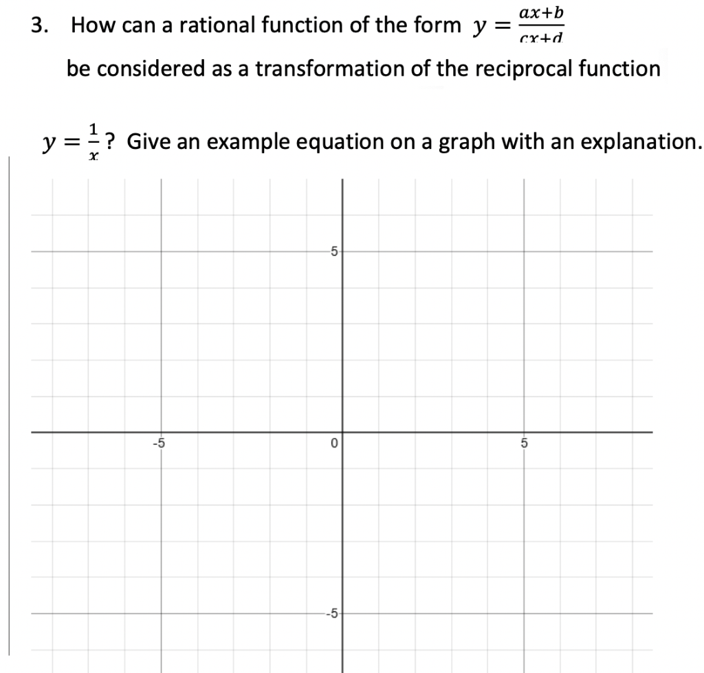 Solved = ax+b cx+d 3. How can a rational function of the | Chegg.com