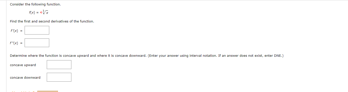 Solved Consider the following function. f(x)=43x Find the | Chegg.com