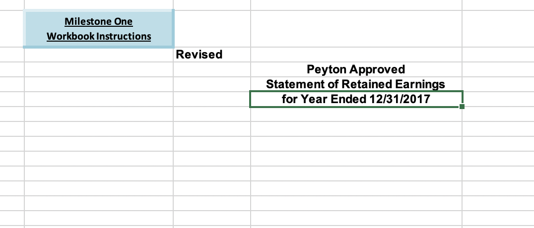 Solved Milestone One Workbook Instructions Revised Peyton | Chegg.com