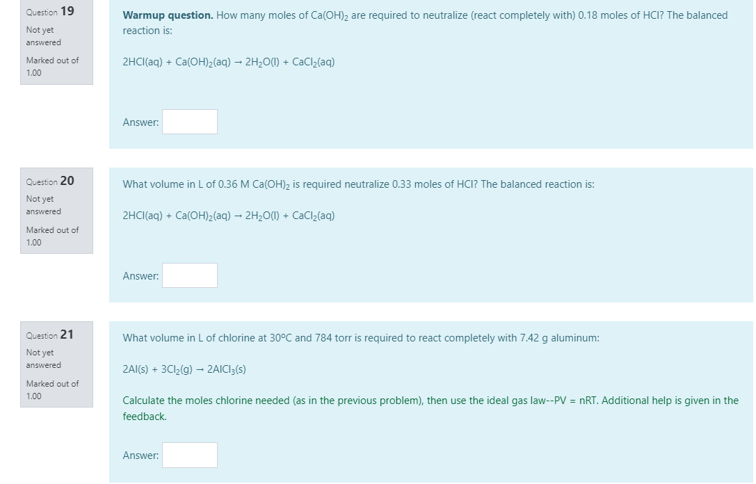 Solved Question 19 Not yet answered Warmup question. How | Chegg.com
