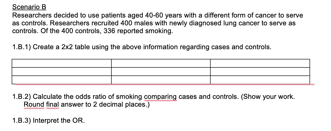 Solved please notice that the question contains 3 Scenarios, | Chegg.com