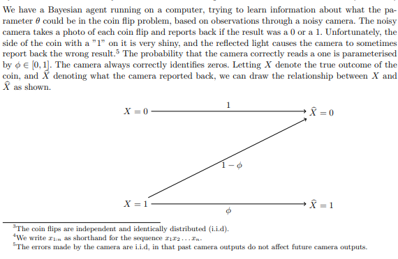 We have a Bayesian agent running on a computer, | Chegg.com