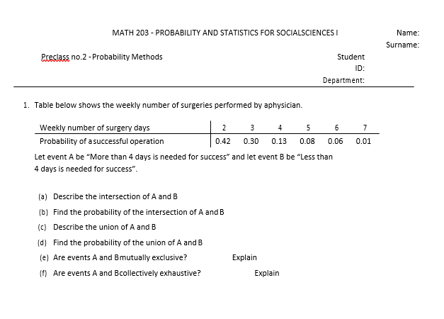 Solved MATH 203 - PROBABILITY AND STATISTICS FOR | Chegg.com