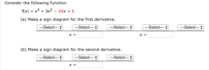 Solved Consider the following function. (a) Make a sign | Chegg.com