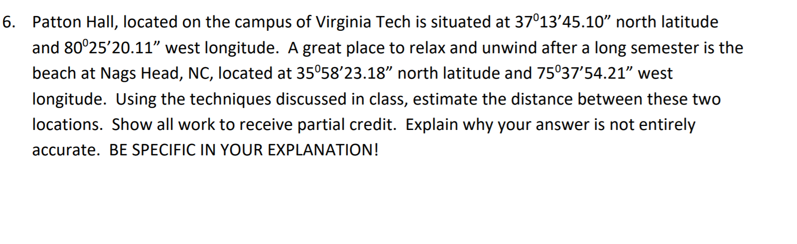 Solved 6. Patton Hall, located on the campus of Virginia | Chegg.com