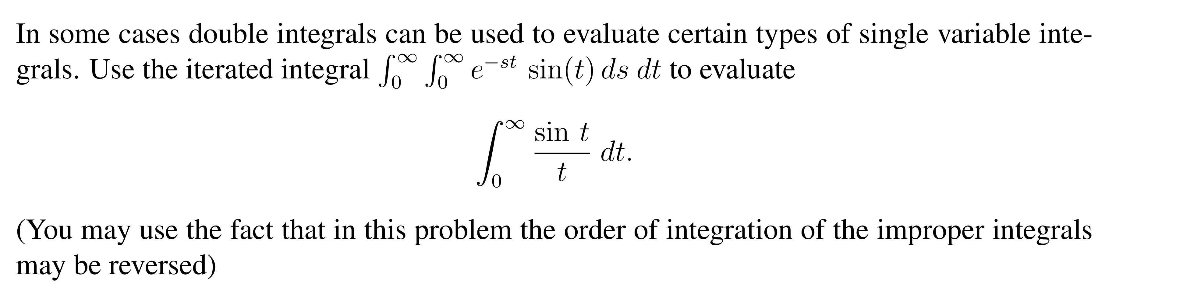 Solved In some cases double integrals can be used to | Chegg.com