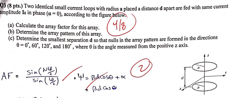 Solved Q3 (8 pts.) Two identical small current loops with | Chegg.com