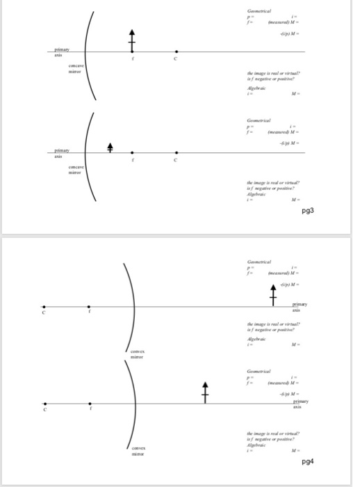 Solved Complete the ray diagrams for each of the following | Chegg.com