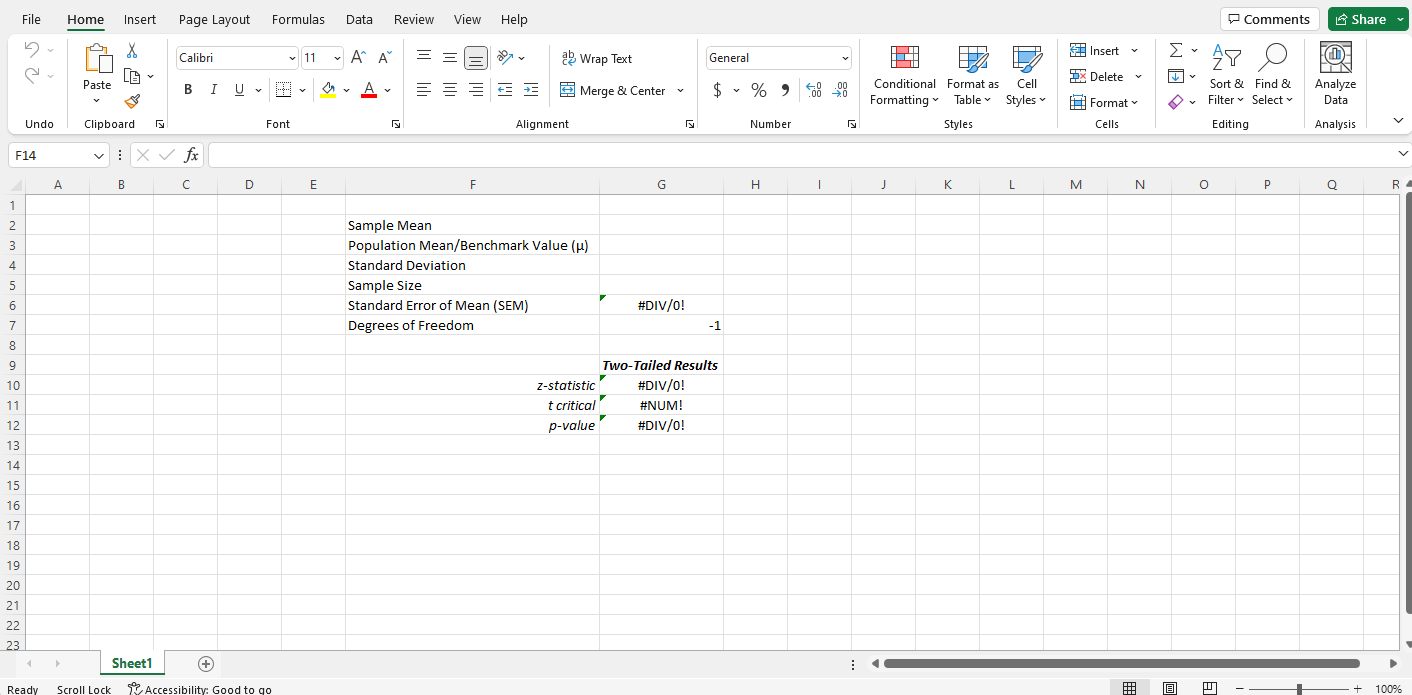 Solved All statistical analyses must be completed in Excel. | Chegg.com