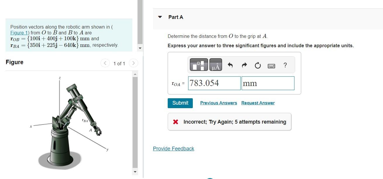 Solved Position vectors along the robotic arm shown in ( | Chegg.com
